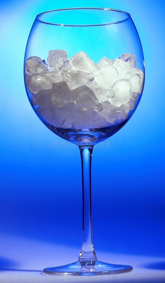 Glass with ice stock photo. Image of white, blue, dish - 16320126