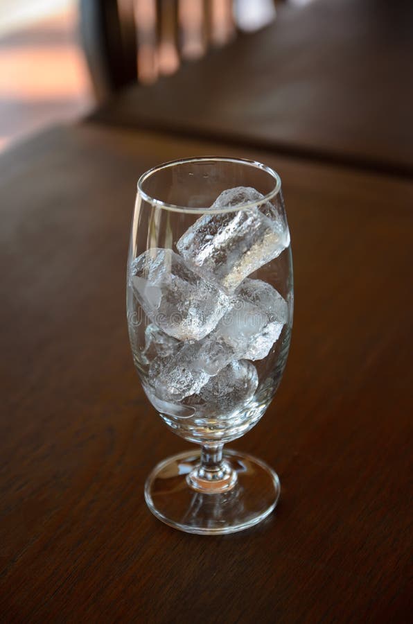 Glass with ice stock image. Image of single, refreshing - 38013561