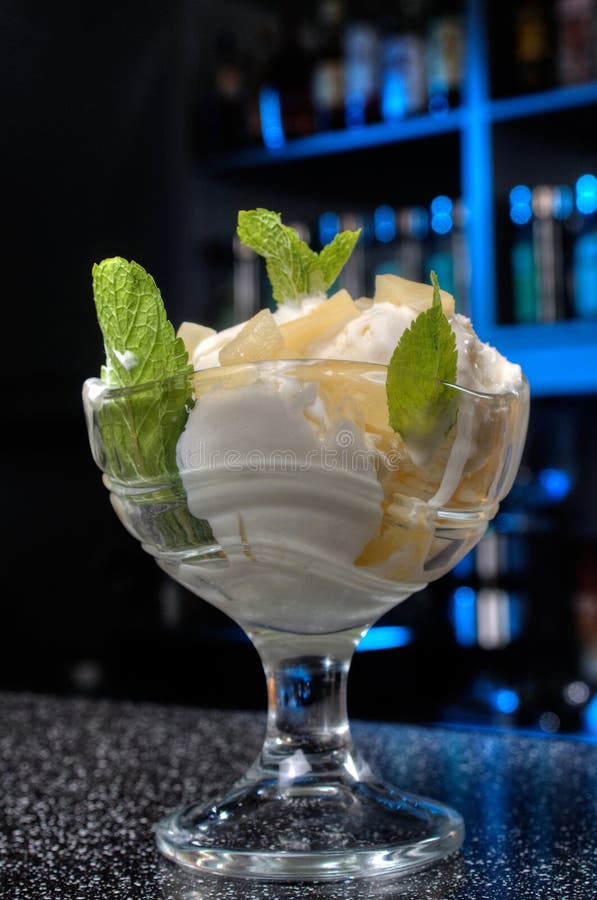 A glass of ice-cream stock image. Image of sundae, snack - 29077137