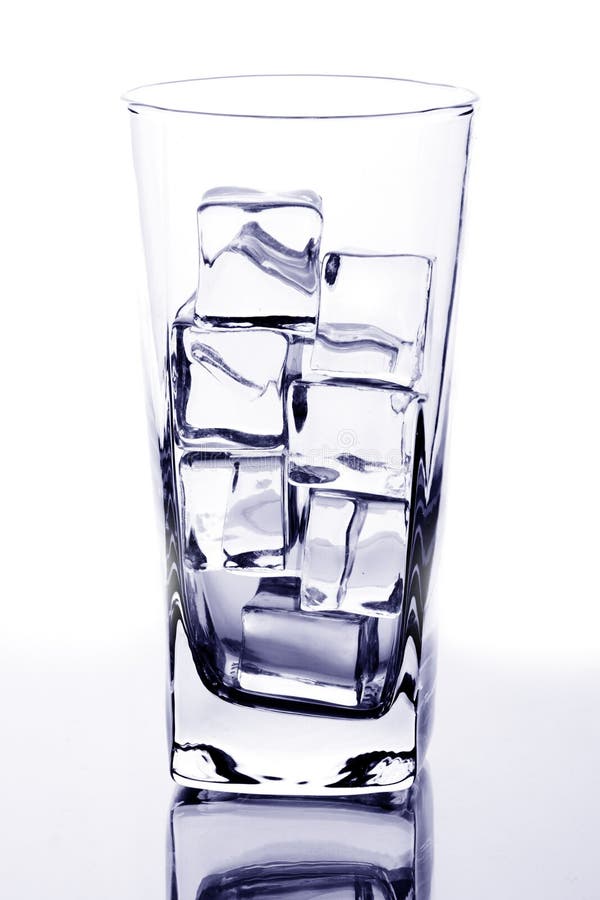 Glass with ice cubes stock photo. Image of abstract, freshness - 14968852