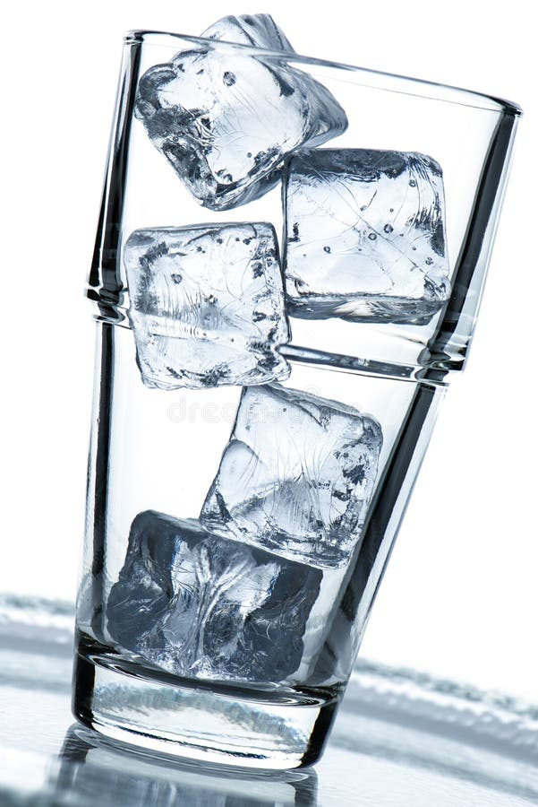 Glass with ice cubes stock image. Image of refreshment - 43715119