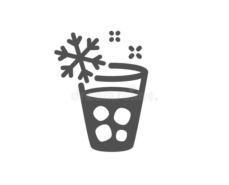 Glass with Ice Icon. Ice Maker Sign. Vector Stock Vector - Illustration ...