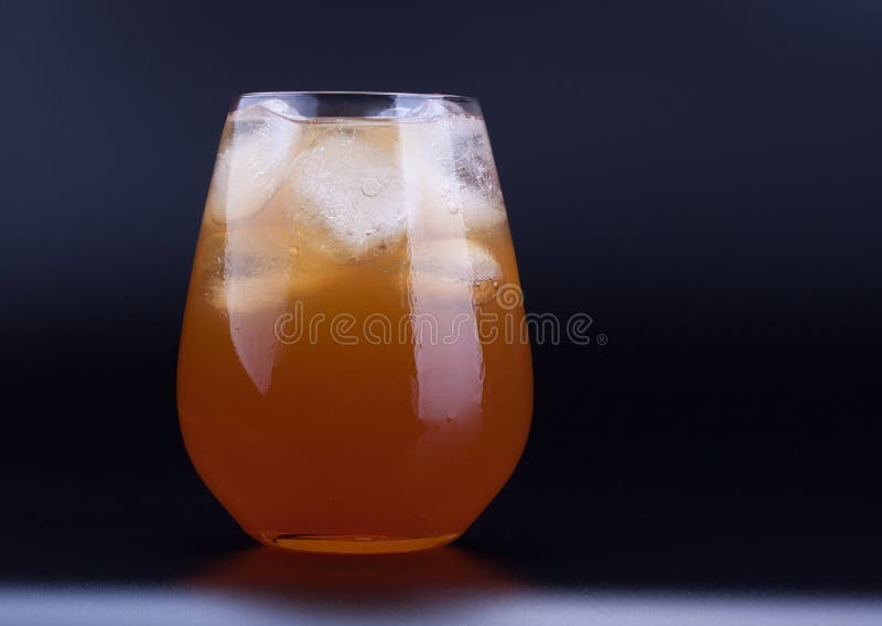 Glass of Ice Tea with Ice Cubes Stock Photo - Image of condensation ...