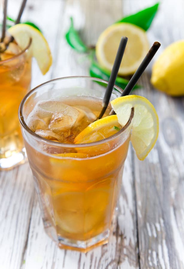 Glass of ice tea stock image. Image of cocktail, table - 31955449