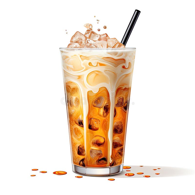 Iced Bubble Milk Tea with Green Milk Tea and Cold Ovomaltine in ...