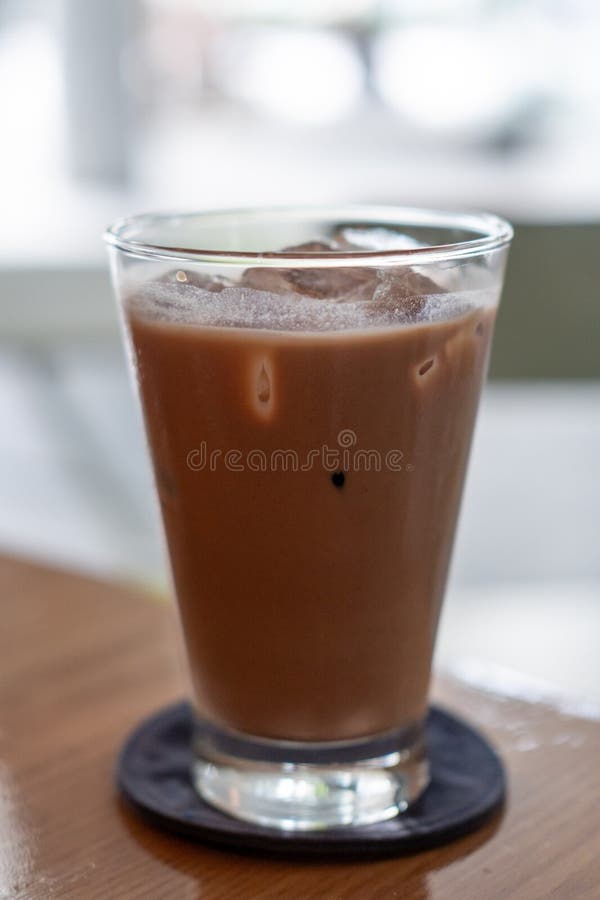 A glass of iced chocolate stock photo. Image of refreshment - 322342580