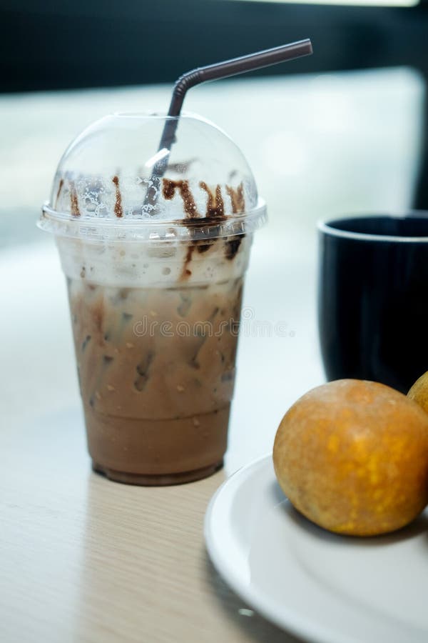 Glass of Iced Cocoa Iced Cappucino Coffee Stock Image - Image of ...
