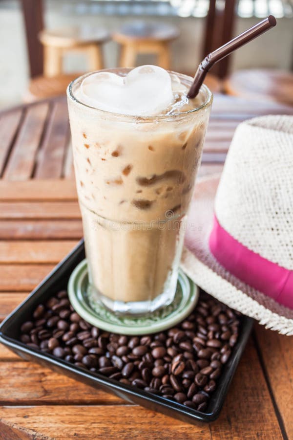 A Glass of Iced Coffee at Bar Stock Photo - Image of refreshment ...