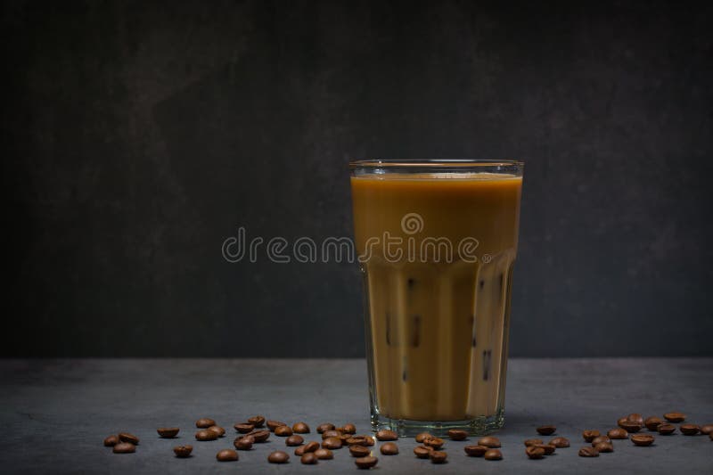 Glass of a Iced Coffee . Cold Brew Coffee Drink with Ice Stock Photo ...