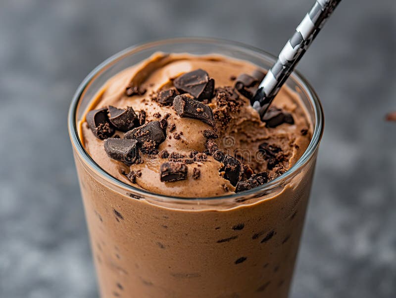 A Glass of Iced Coffee with a Straw in it Stock Image - Image of small ...