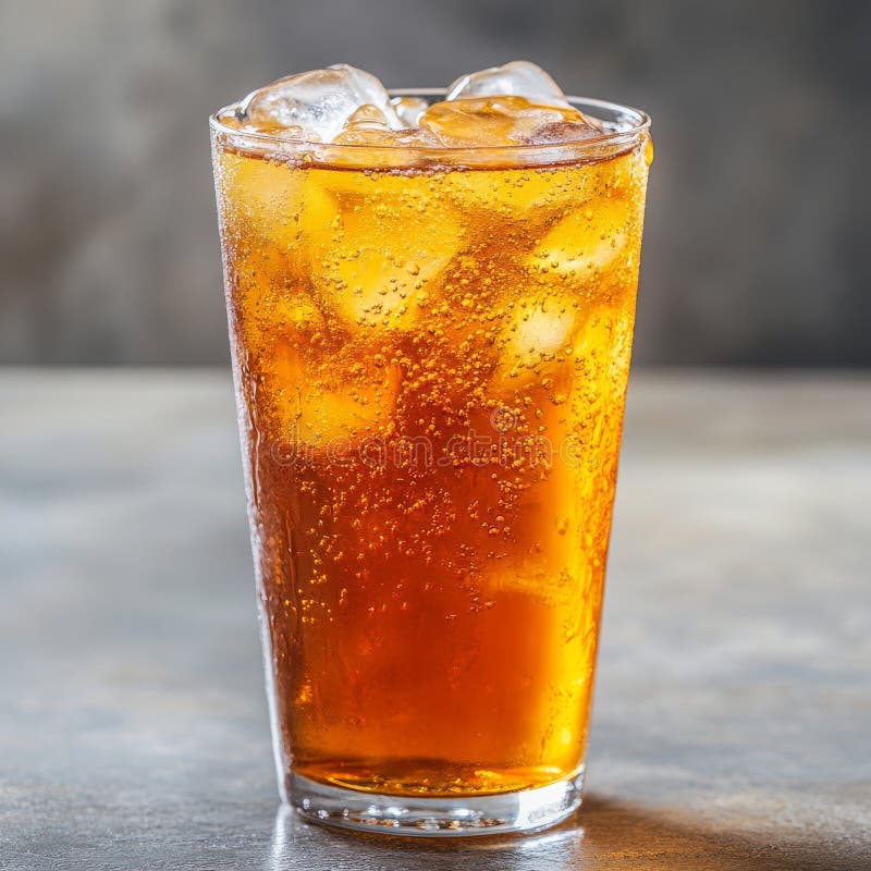 A Glass of Iced Tea with Ice Cubes in it Stock Illustration ...