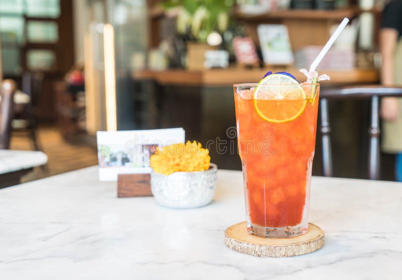 Glass of Iced Tea with Lemon Stock Photo - Image of drink, citrus ...