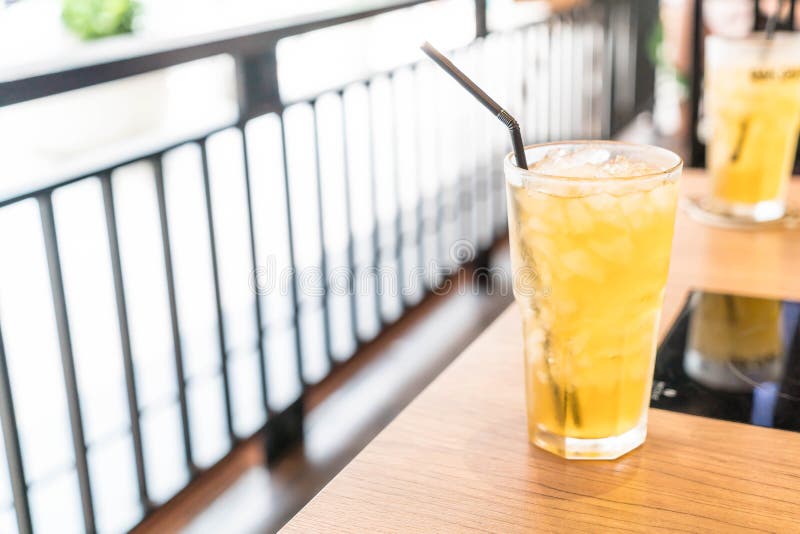 Glass of iced tea stock photo. Image of isolated, table - 100167158