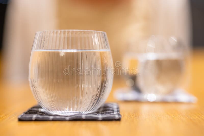 Glass of Water in Restaurant Stock Image - Image of bubble, table ...