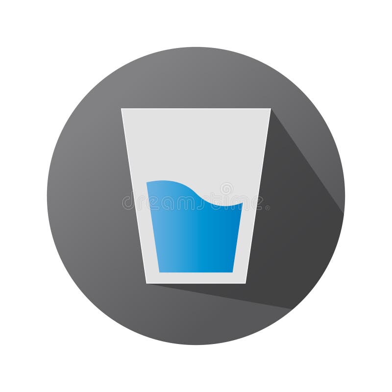 Glass Icon on a Dark Background, Glassware Symbol, Vector Illustration ...