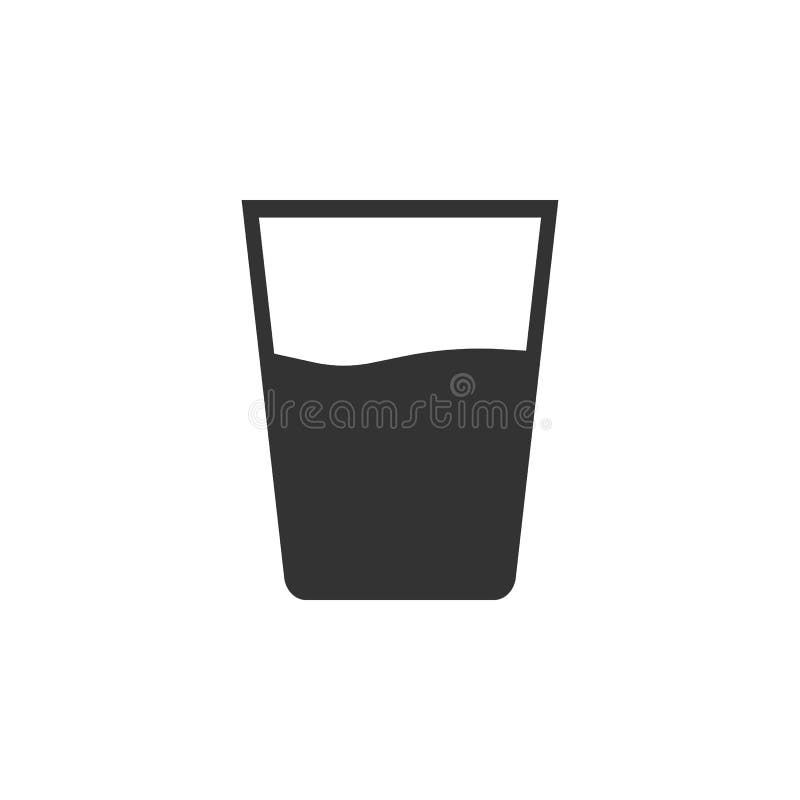 Glass Icon. Vector Illustration. Flat Design. Drinking Glass Symbol ...