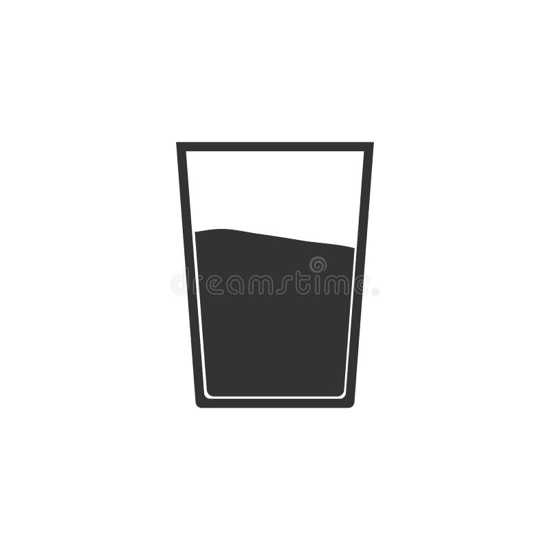 Glass Icon. Vector Illustration. Flat Design. Drinking Glass Symbol ...
