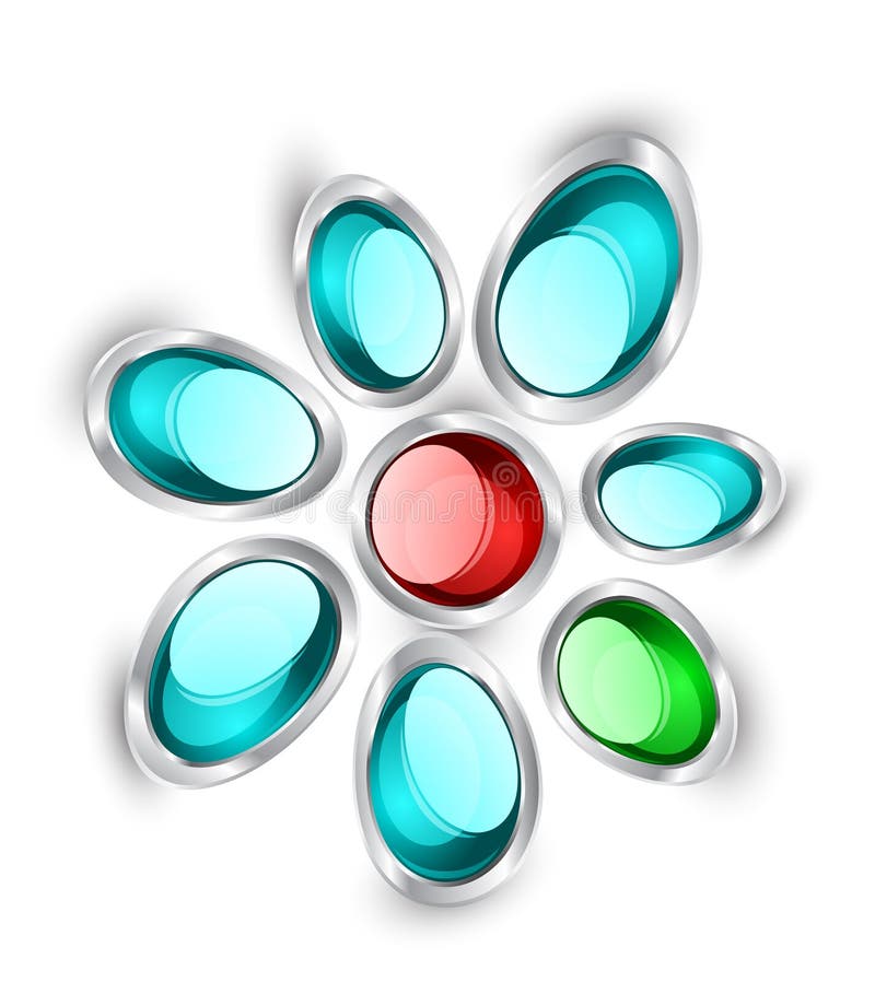 Glass icons stock vector. Illustration of abstract, color - 10776235