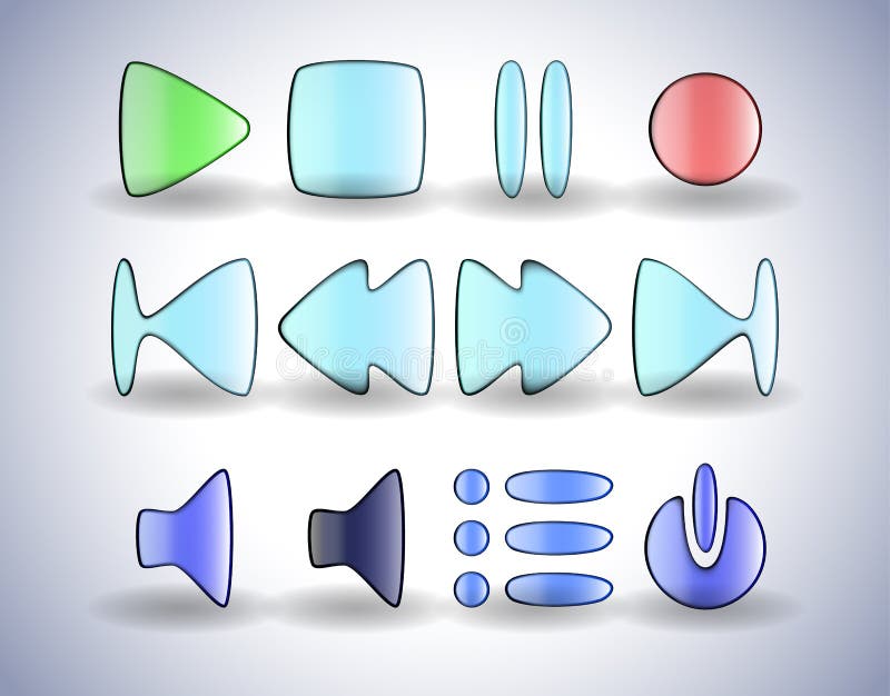 Glass interface buttons stock vector. Illustration of futuristic - 29415543