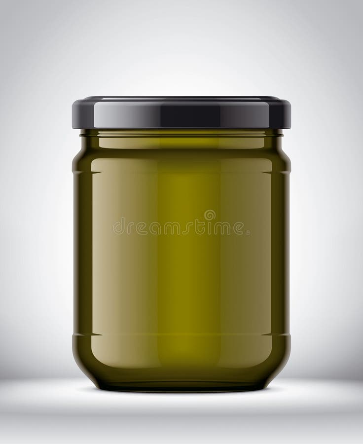 Glass Jar on Background stock vector. Illustration of detailed - 159215102