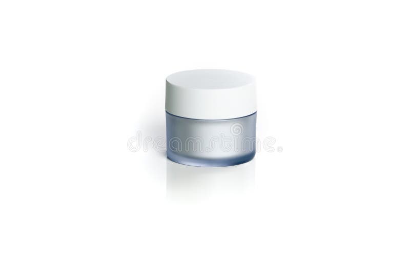 Glass Jar of Beauty Face Cream with Cap. Isolated, White Background ...