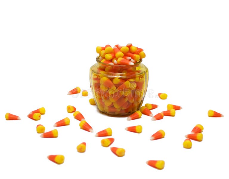 Glass Jar of Candy Corn stock photo. Image of glass, isolated - 6655606