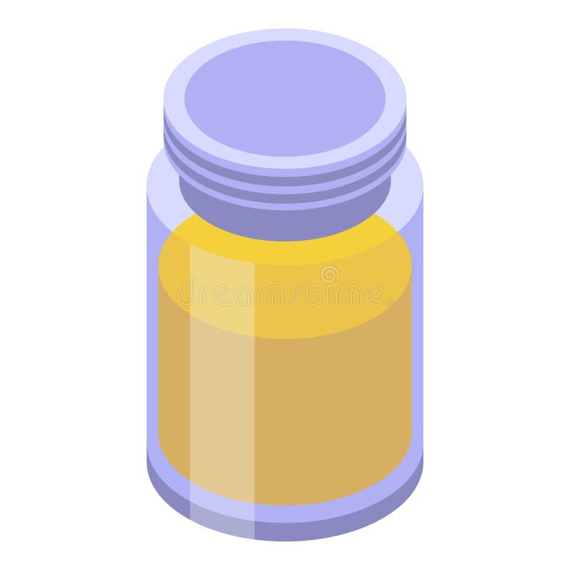 Glass Jar Containing Honey with Closed Lid Isometric Illustration Stock ...