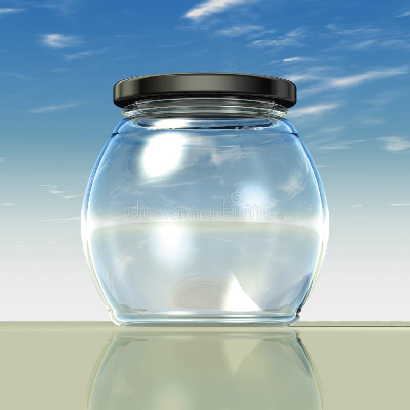 Glass jar fat stock illustration. Illustration of empty - 13744321