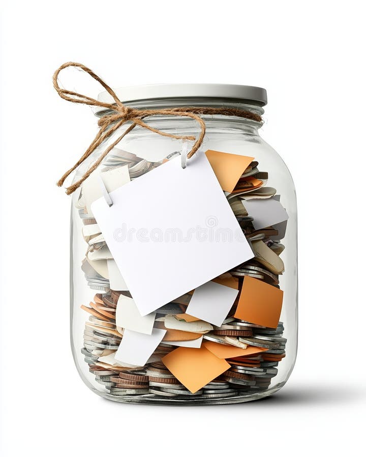 A Glass Jar Filled with Colorful Notes and Labels Ideal for ...