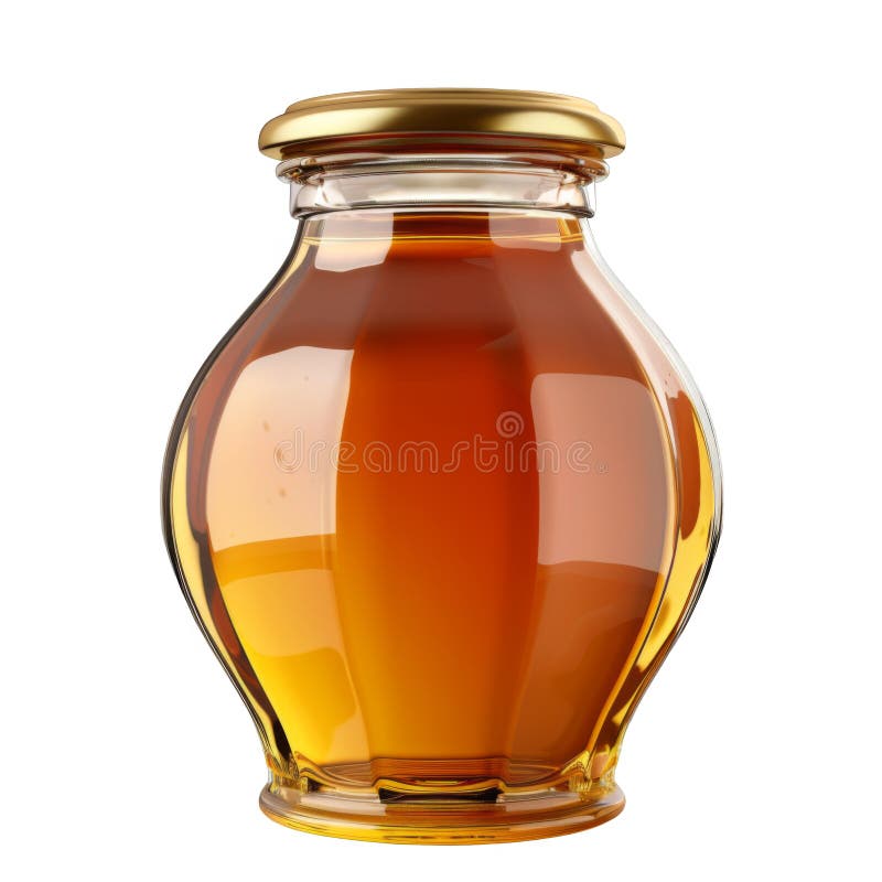 Glass Jar Filled with Golden Liquid Stock Image - Illustration of ...