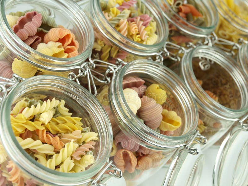 Glass Jar Filled with Pasta Stock Image - Image of italian, pasta: 17993109