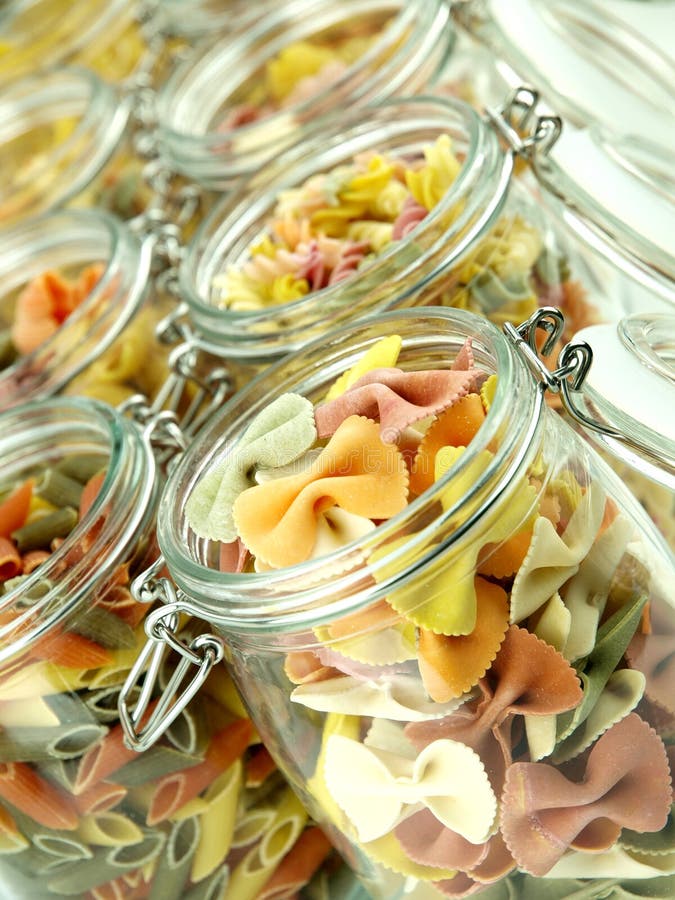 Glass Jar Filled with Pasta Stock Image - Image of italian, pasta: 17993109