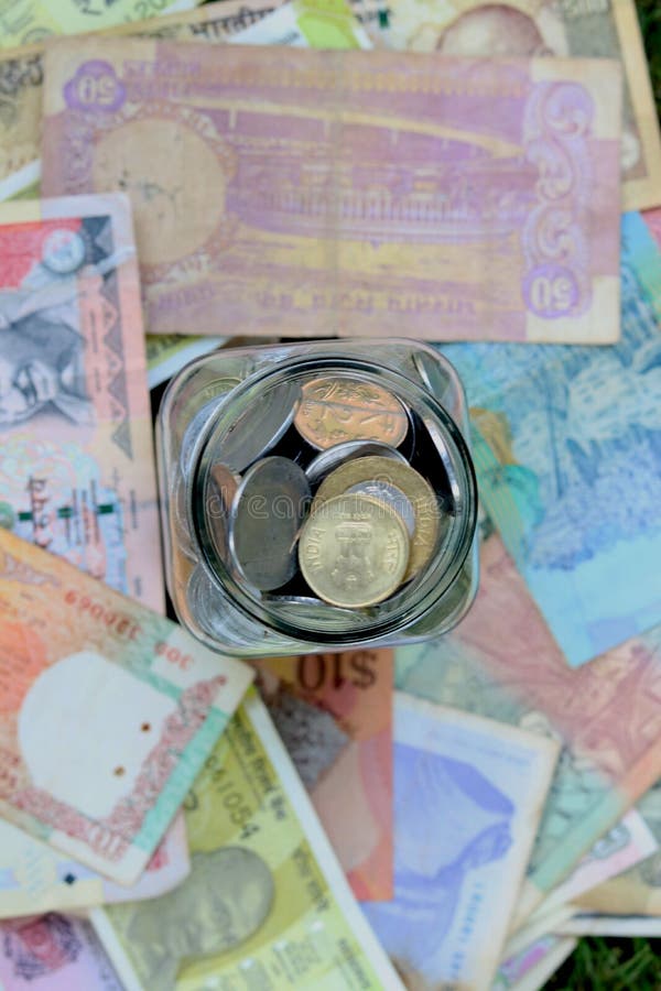 Different Currency Coins for Use in Business or Finance Stock Photo ...