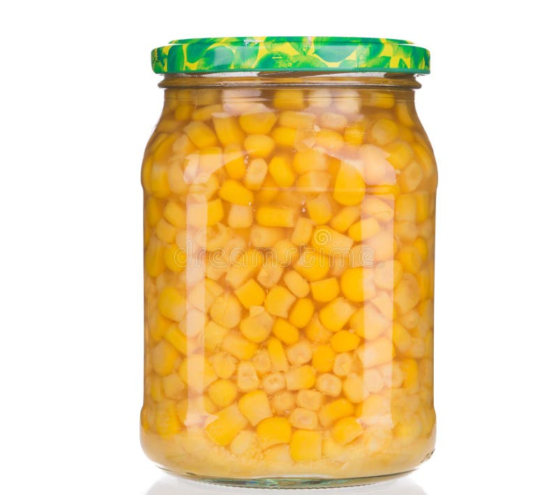 Glass jar full of corn stock photo. Image of glass, object - 55951200