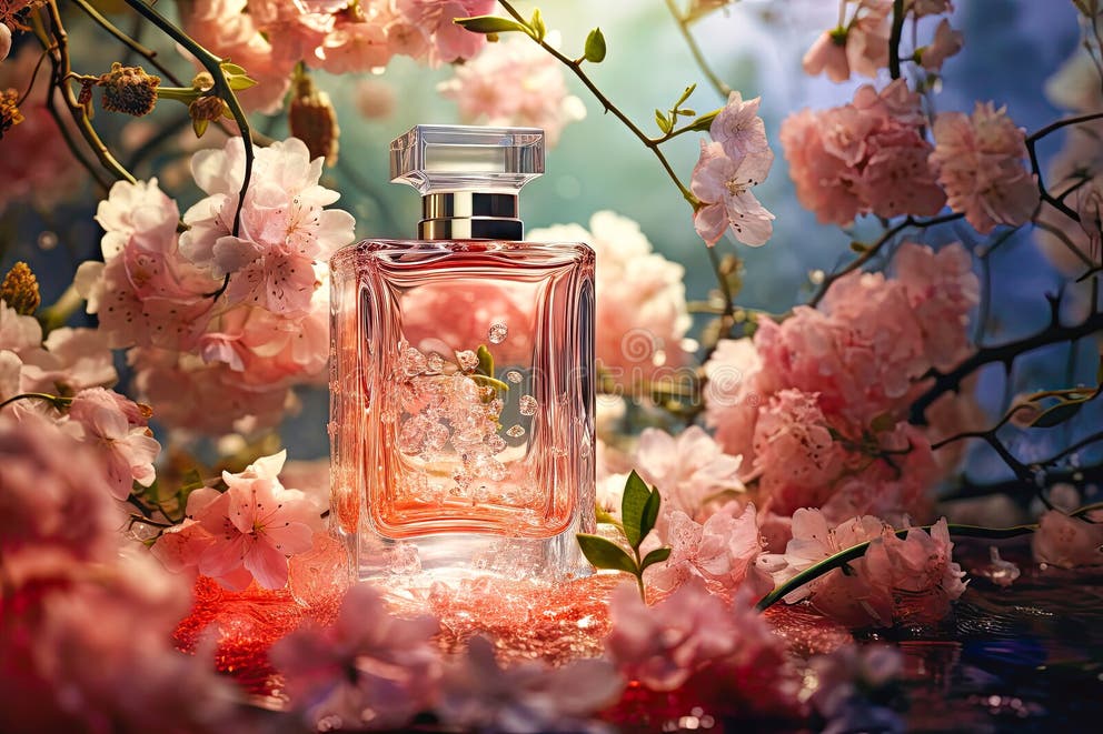 Glass Jar of Perfume in Flowers Stock Image - Image of aroma, isolated ...