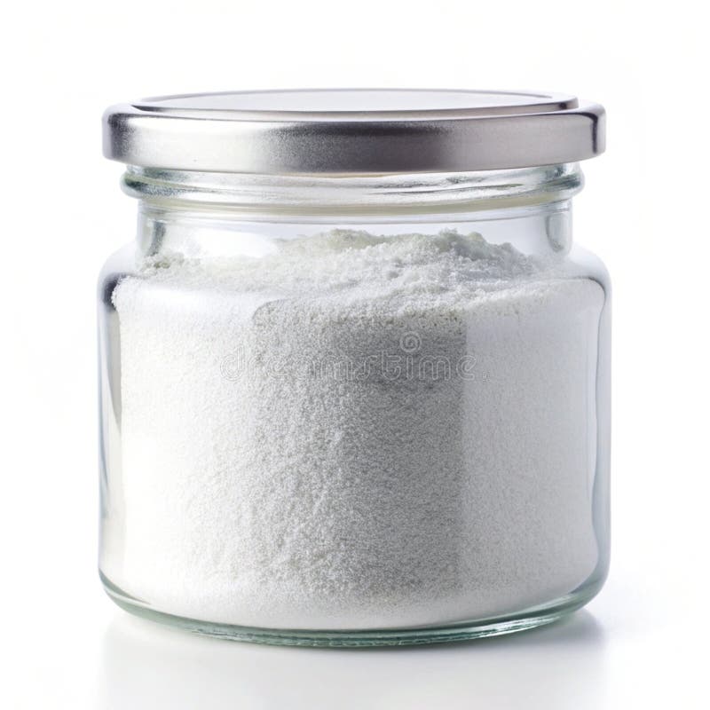 Glass Jar with Powdered Substance Stock Illustration - Illustration of ...