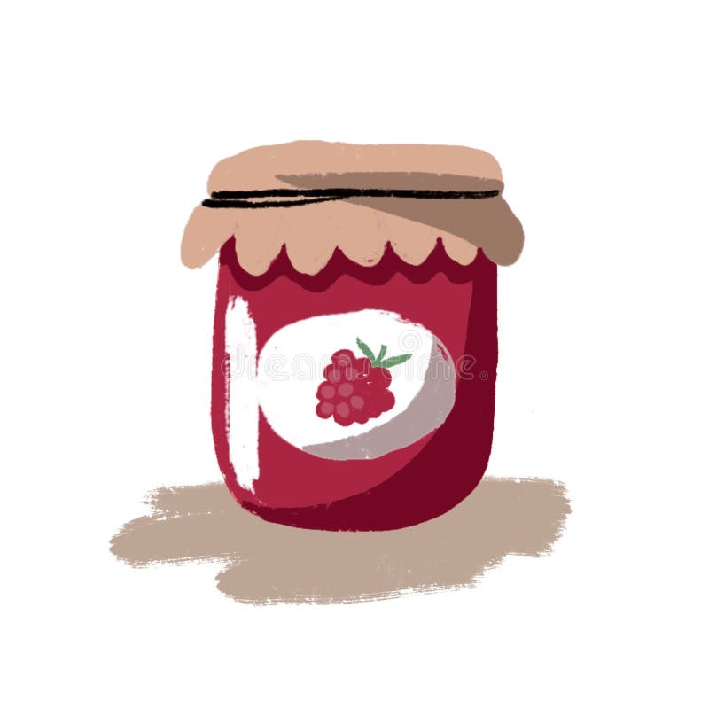 Glass jar of raspberry jam stock vector. Illustration of glass - 234998081