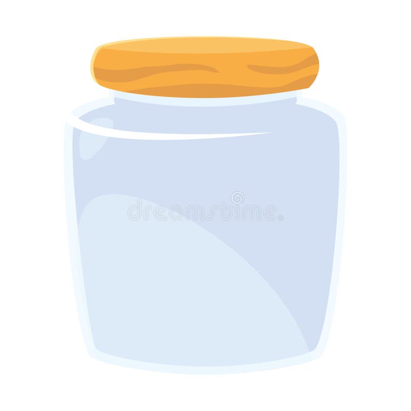 Glass Jar on White Background Stock Illustration - Illustration of ...