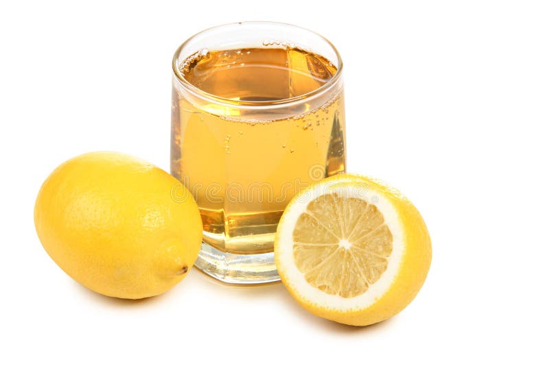 Glass and lemon one stock image. Image of whiskey, lemonade - 143436295