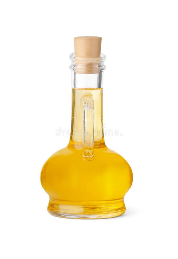 Glass Jug of Cooking Oil Isolated on White Stock Image - Image of food ...