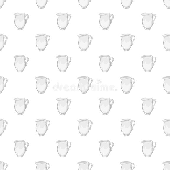 Glass Jug Pattern, Cartoon Style Stock Vector - Illustration of cartoon ...