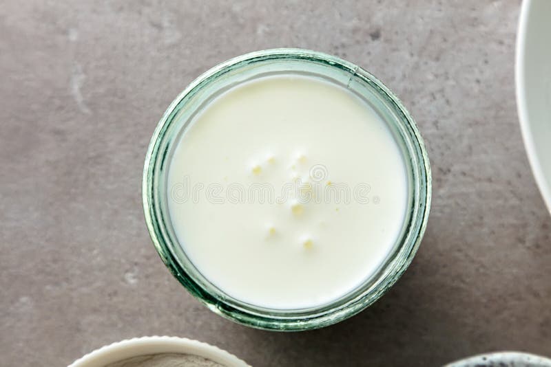 Glass of kefir stock image. Image of dietary, glass - 213493409