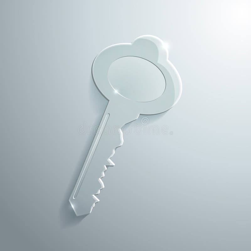 Glass Key stock vector. Illustration of graphic, accessibility - 32961993