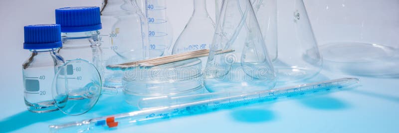 Glass laboratory apparatus stock image. Image of analysis - 68828835
