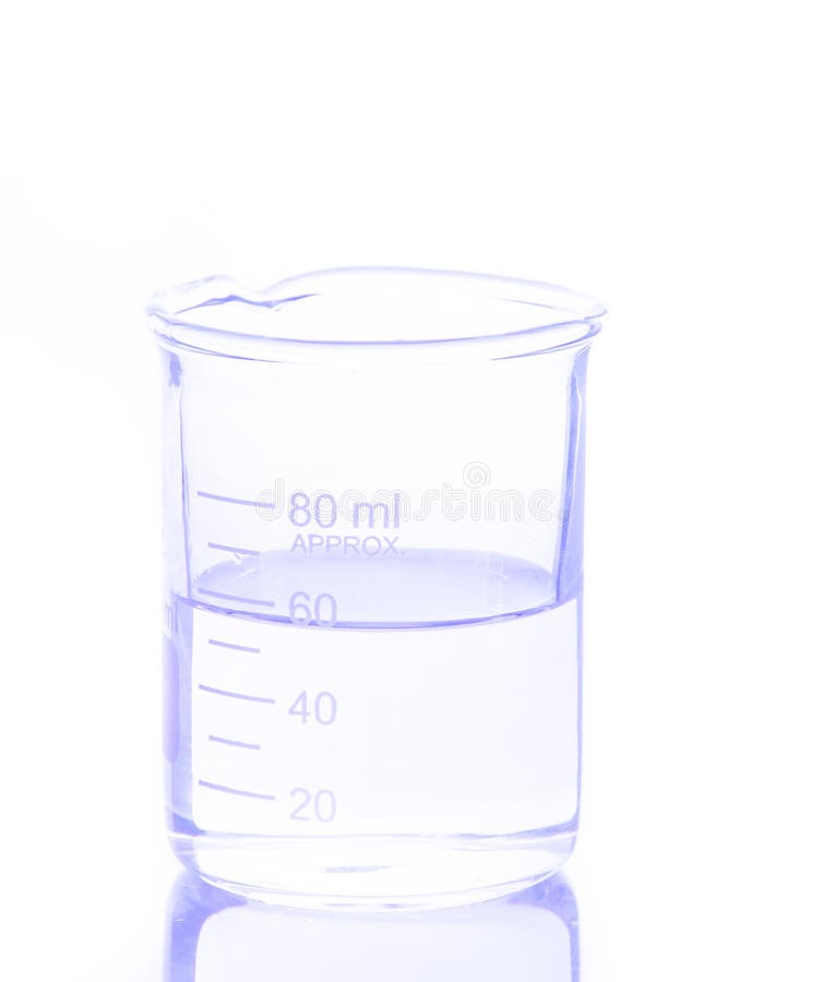 Laboratory Beaker in Test, Chemical Reaction. Lab Worker Checks ...