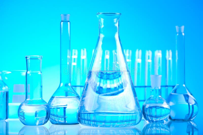 Glass in Laboratory, Bright Modern Chemical Concept Stock Photo - Image ...