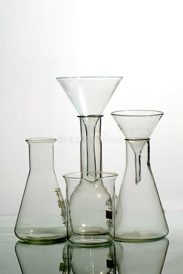 Glass laboratory apparatus stock image. Image of health - 36012535