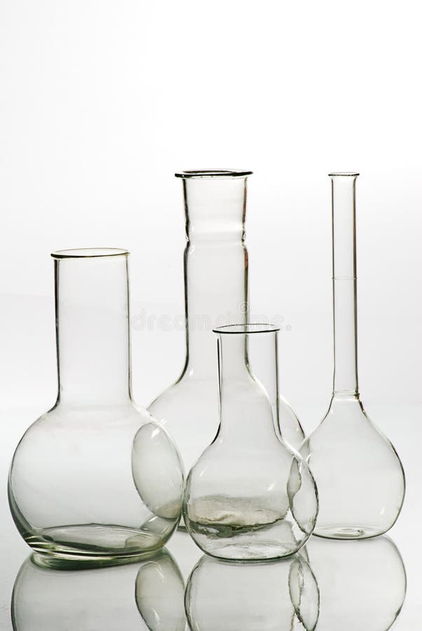 Glass laboratory equipment stock image. Image of empty - 6425433