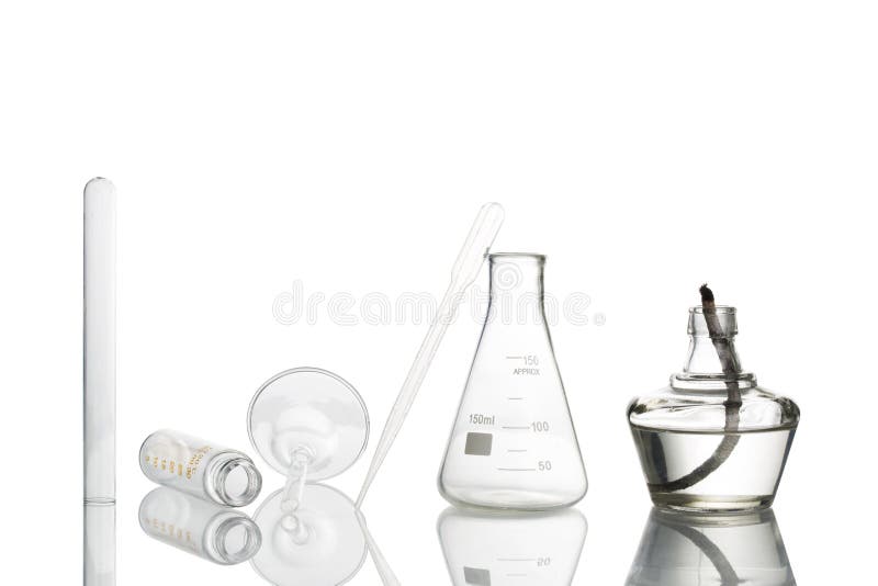 Glass laboratory equipment stock photo. Image of scientific - 96439118