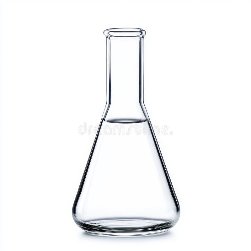 Glass Laboratory Flask Isolated on White Stock Illustration ...